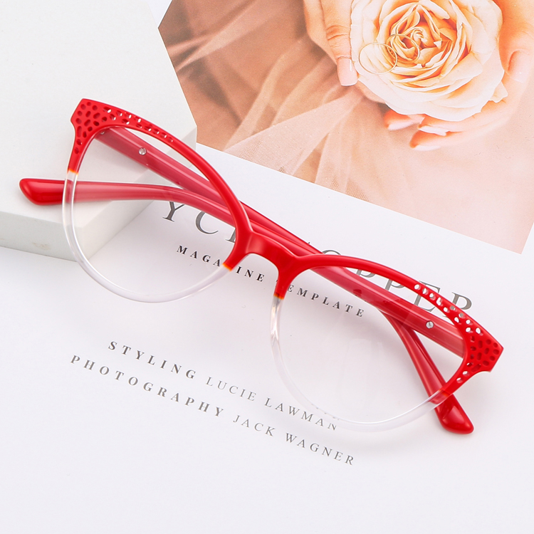 Lady Handmade Acetate Fashion Optical Frame Chunky High Quality Pf